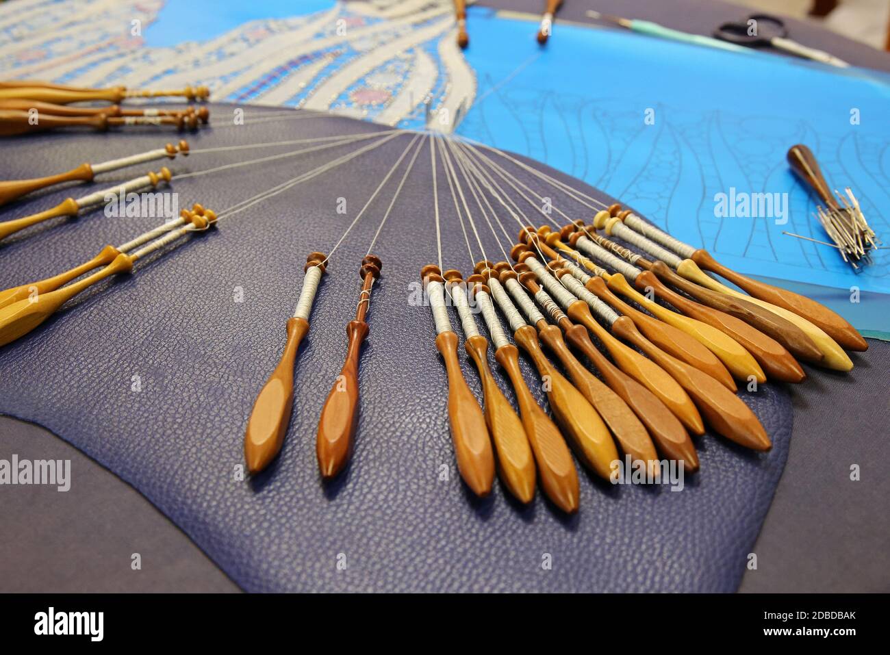 Lace weaving hi-res stock photography and images - Alamy