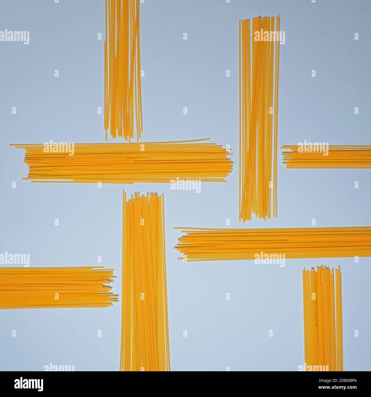 a geometry made with spaghetti on the table Stock Photo - Alamy