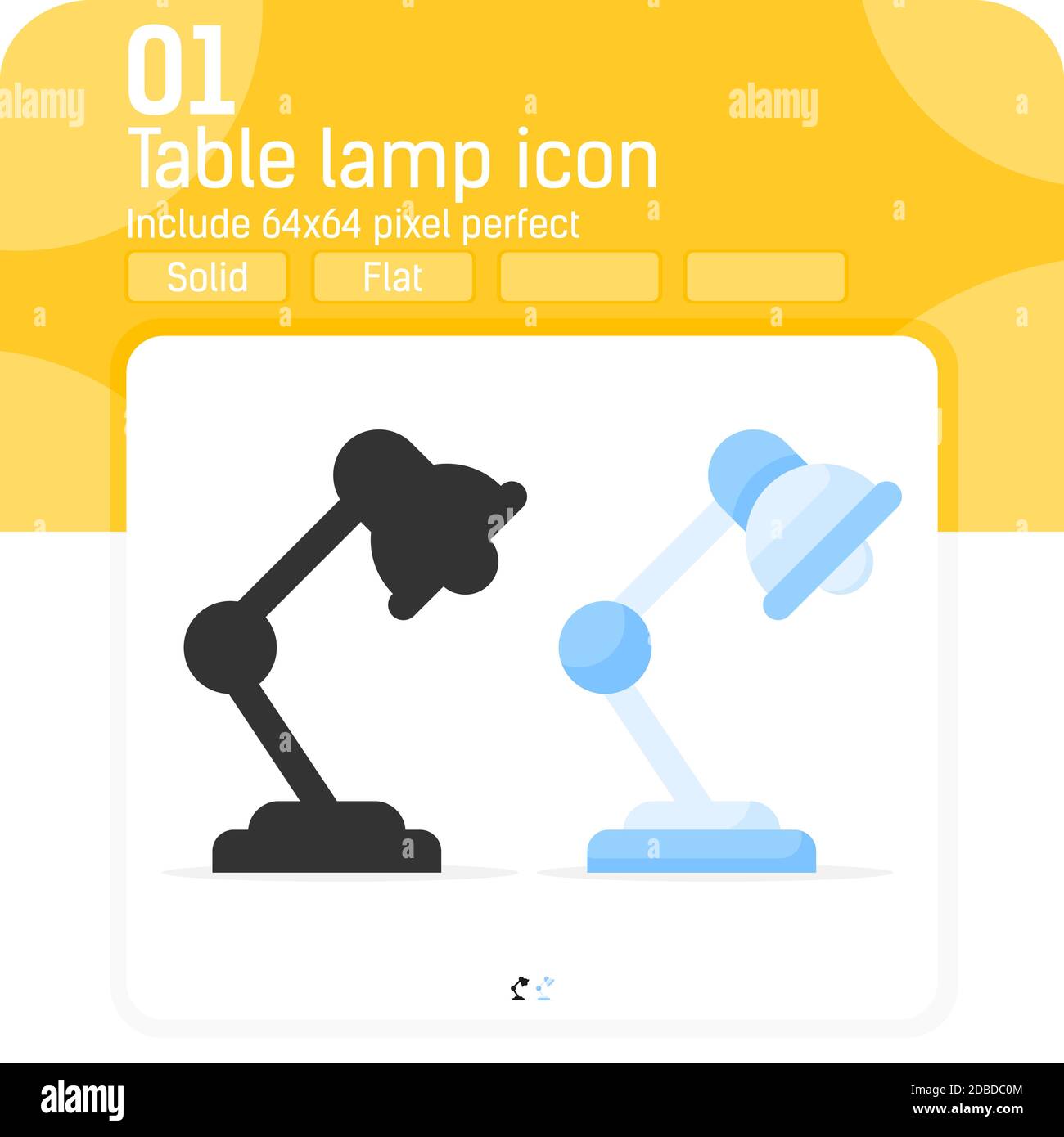 table lamp premium icon with flat style isolated on white background ...