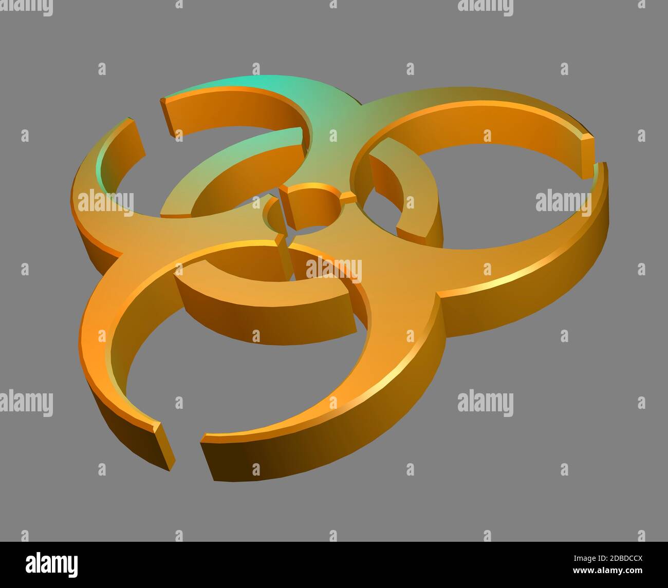 Biohazard icon 3D Stock Photo - Alamy