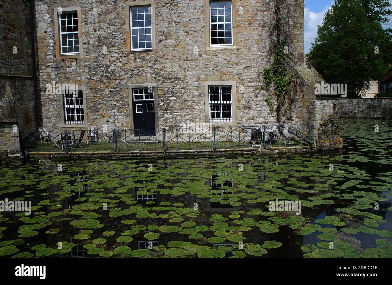 An old castle with a terrace Stock Photo - Alamy