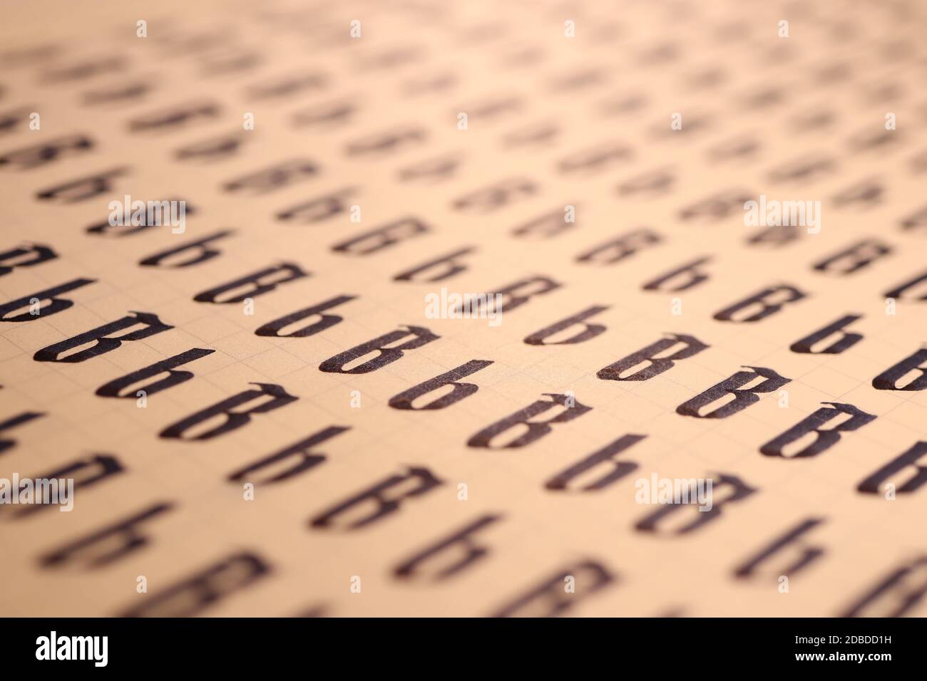 Lettering practice writing worksheet. Handwriting symbol filling ...