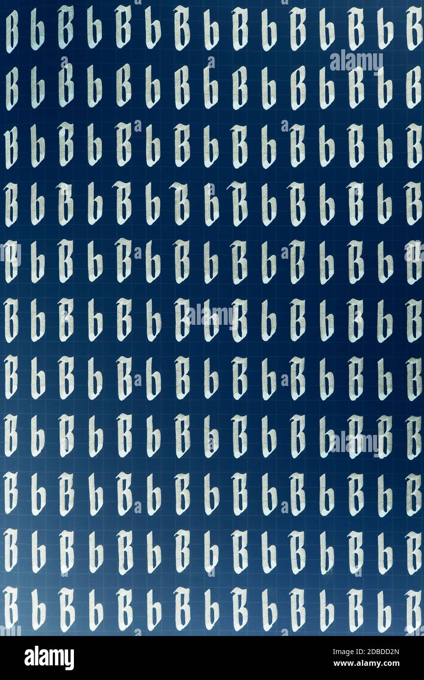 Lettering white on dark blue practice writing worksheet. Handwriting ...