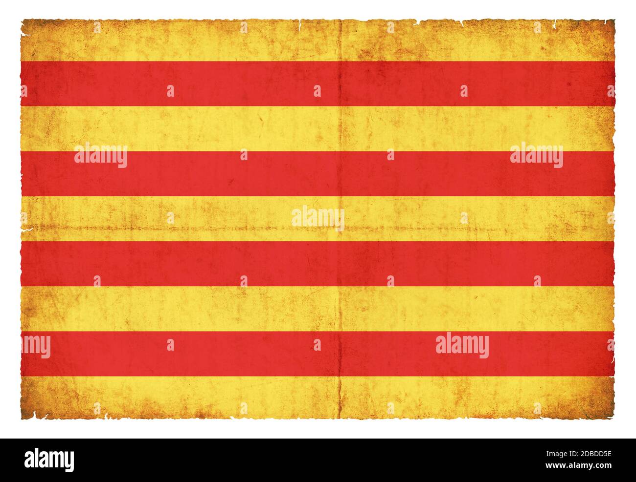 Flag of the French Departement Pyrenees-Orientales created in grunge ...