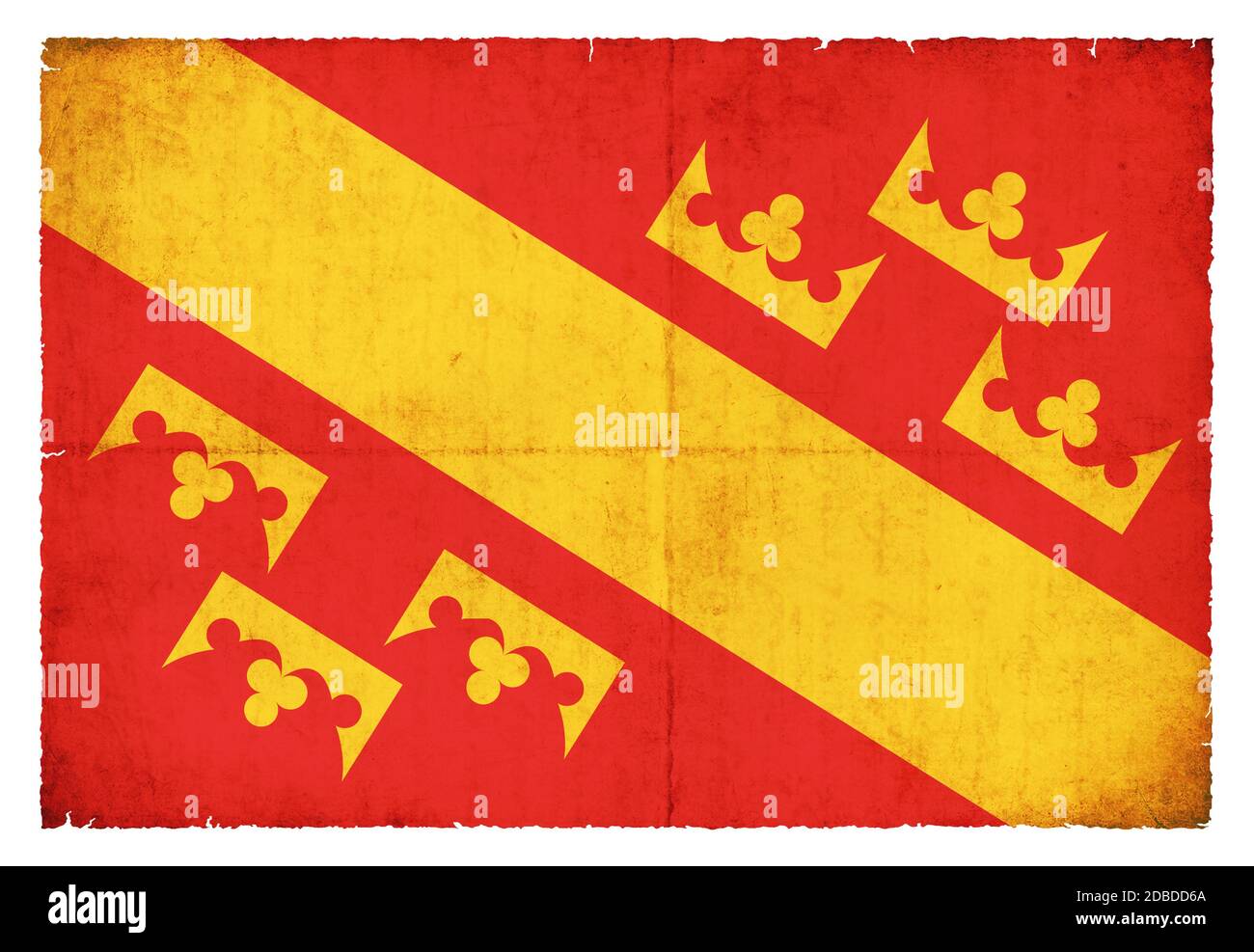 Flag of the French Departement Haut-Rhin created in grunge style Stock ...