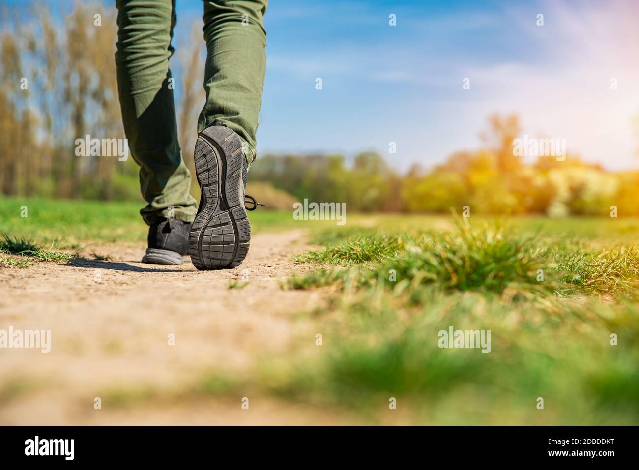 Man walking along beautiful mountain hi-res stock photography and ...