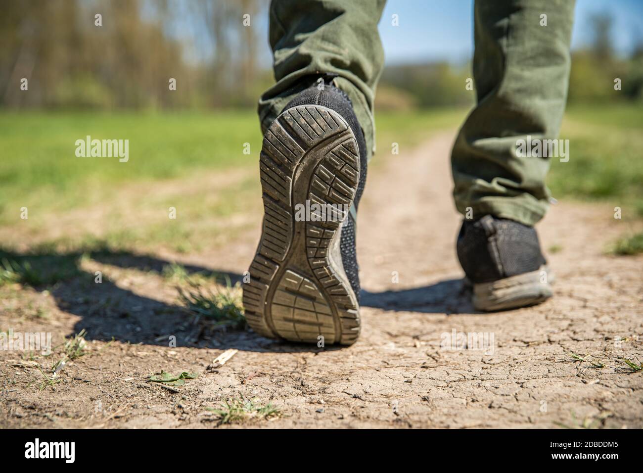 Legs walking spring road hi-res stock photography and images - Alamy