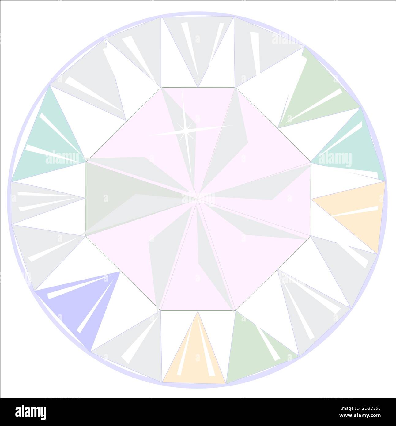 A diamond with several rays from reflected light Stock Photo - Alamy