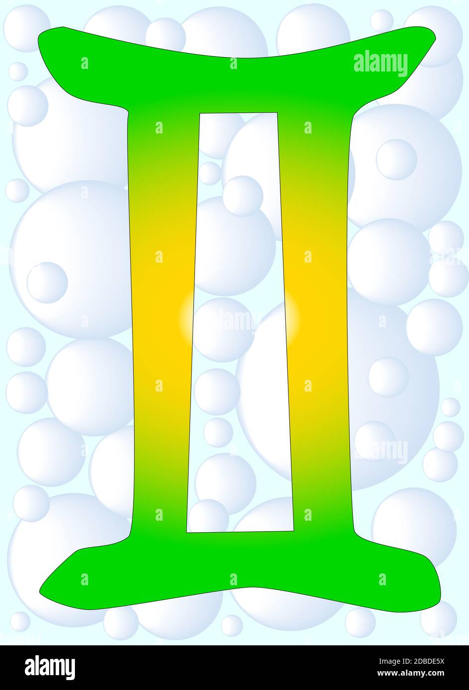 The astrological symbol for the sun sign Gemini Stock Photo - Alamy