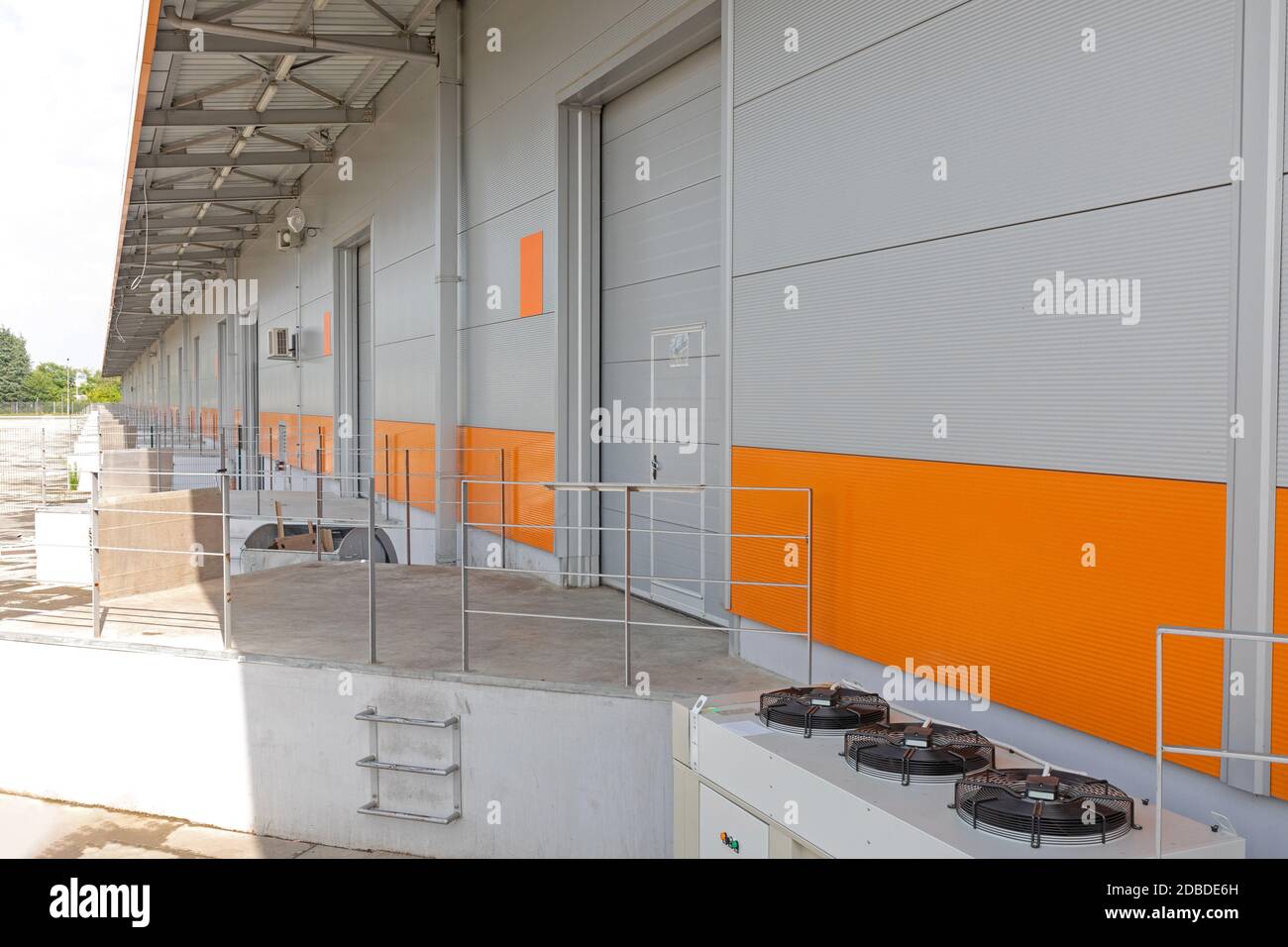 Loading Cargo Dock at Distribution Warehouse Building Stock Photo - Alamy