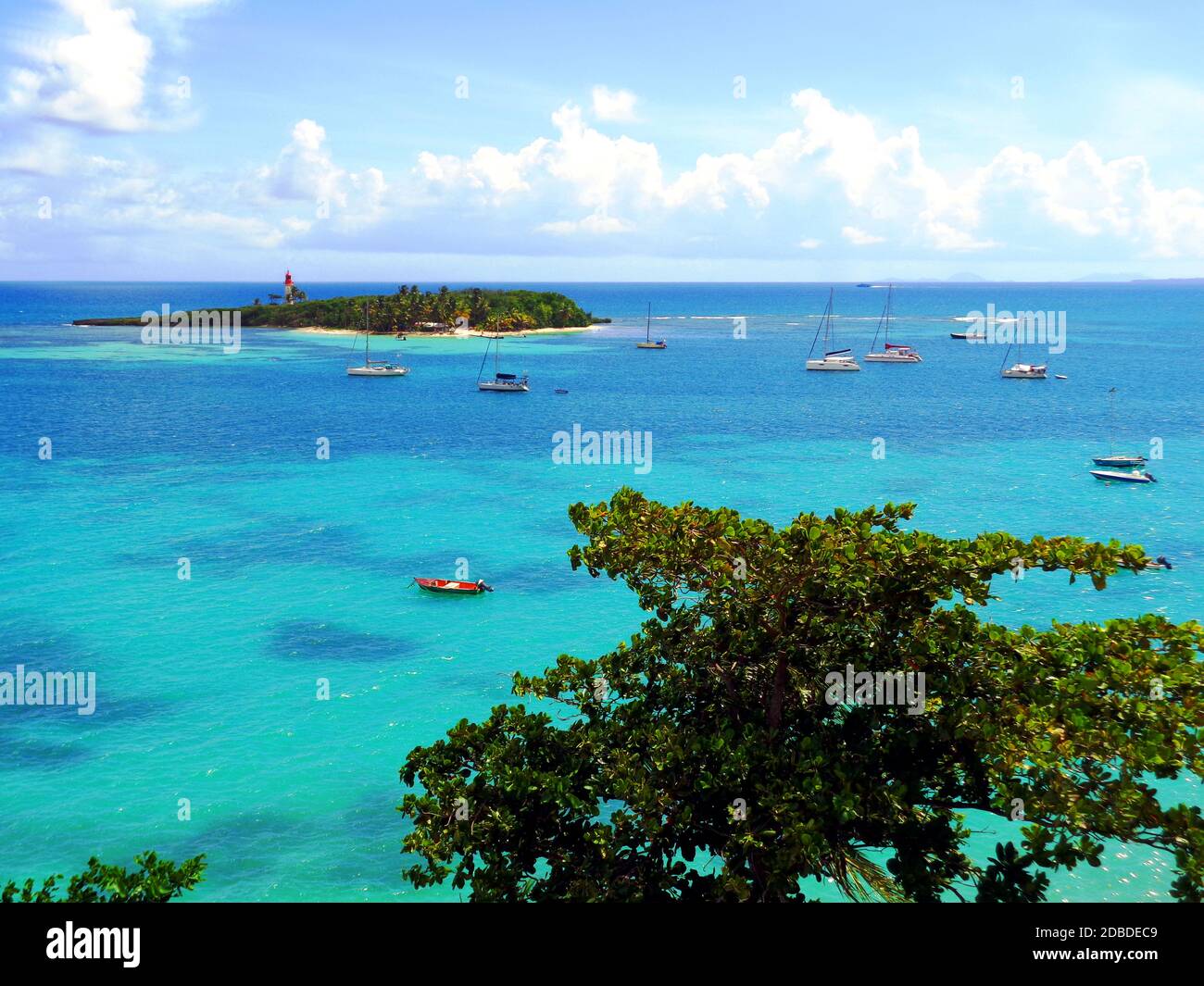 Gosier Islet opposite the seaside resort of Le Gosier, Guadeloupe Stock ...
