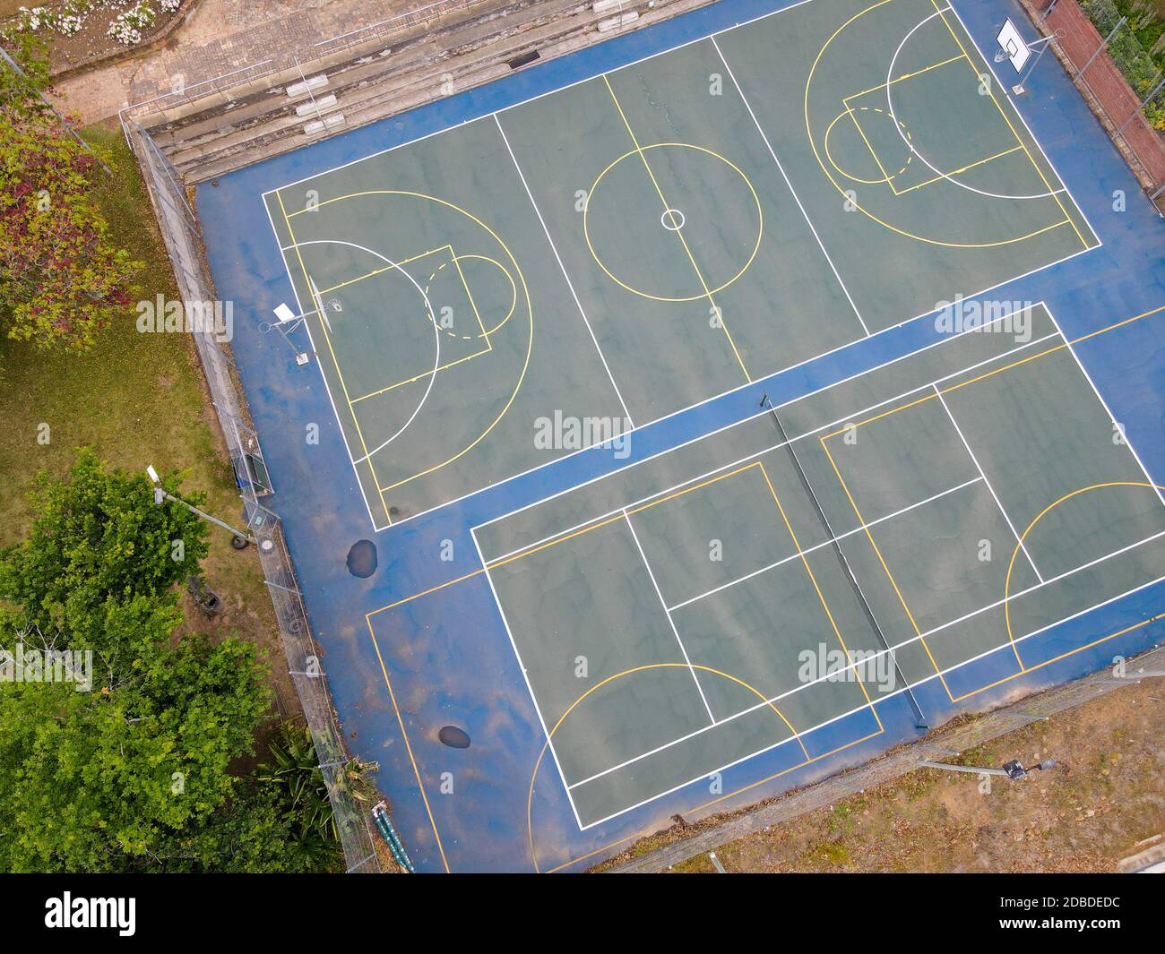 Basketball hoop aerial view hi-res stock photography and images - Alamy