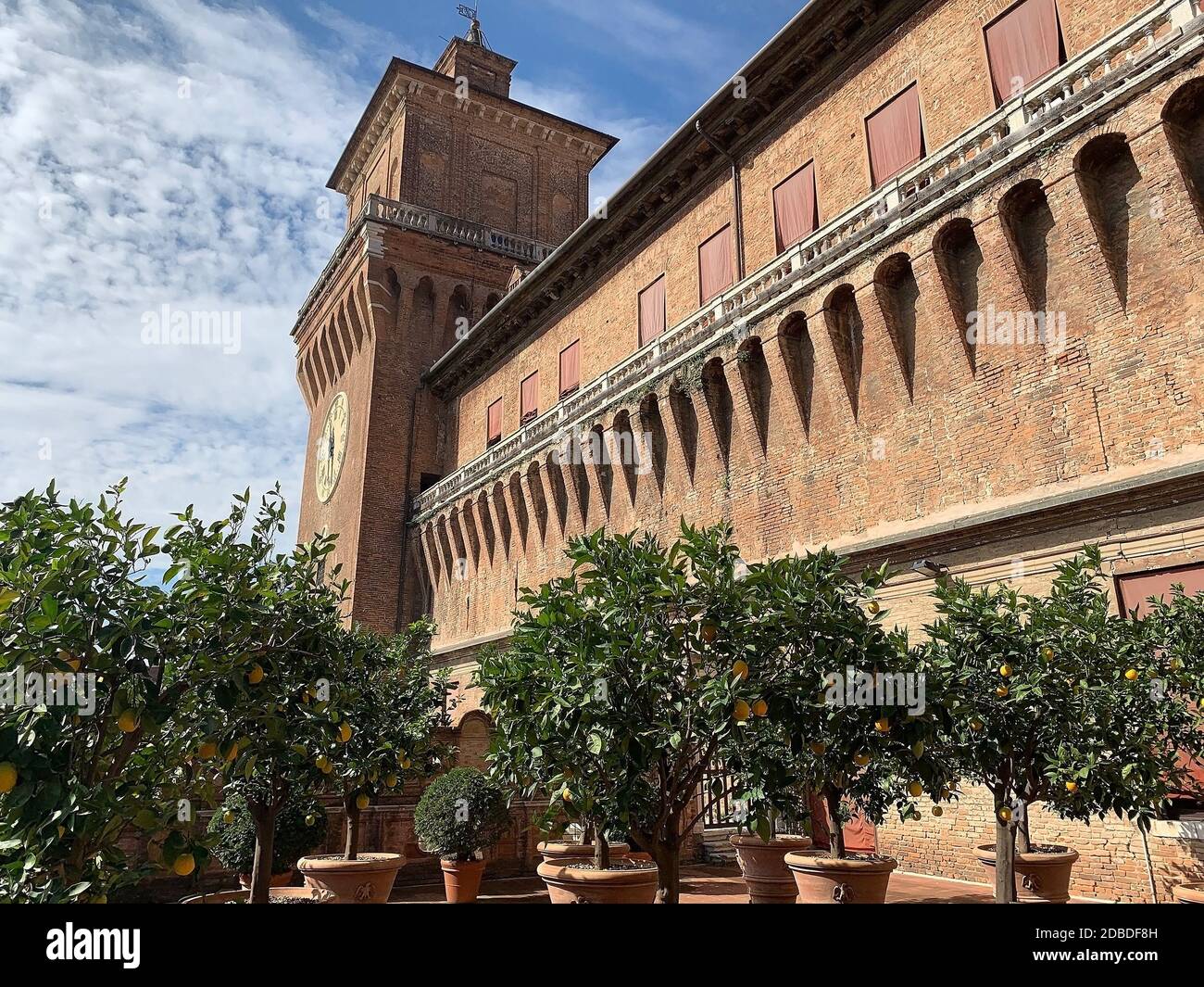 Garden of the Oranges in the Castello Estense, Este castle, Ferrara ...
