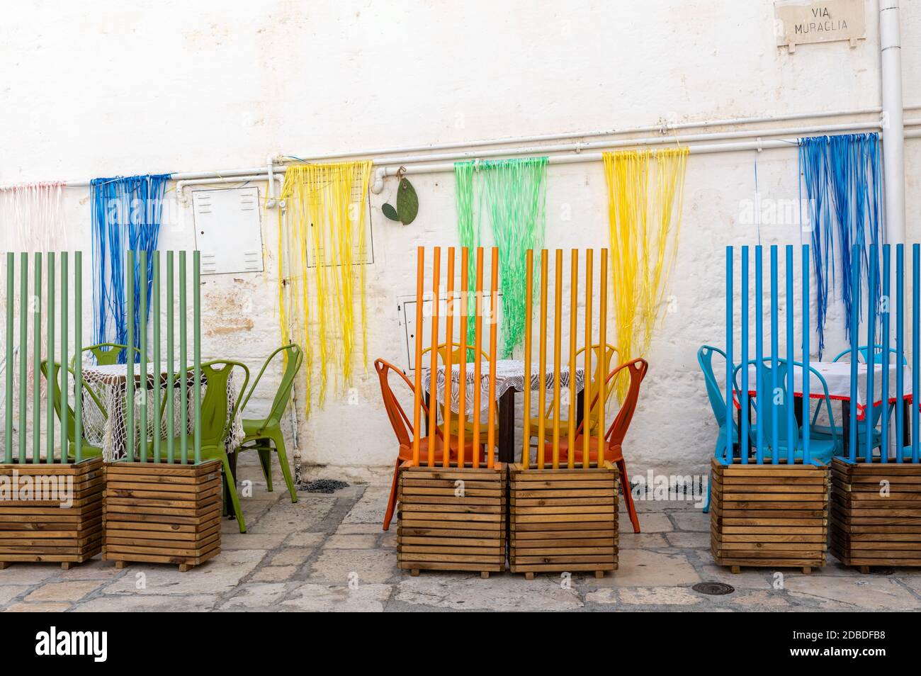 Polignano a Mare, Italy - September 17, 2019: Colorful arrangement of ...