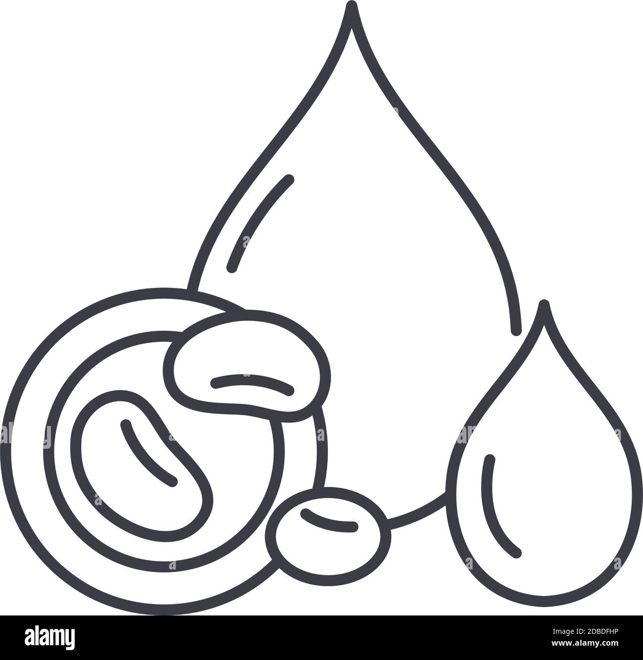 Red blood scan icon, linear isolated illustration, thin line vector ...