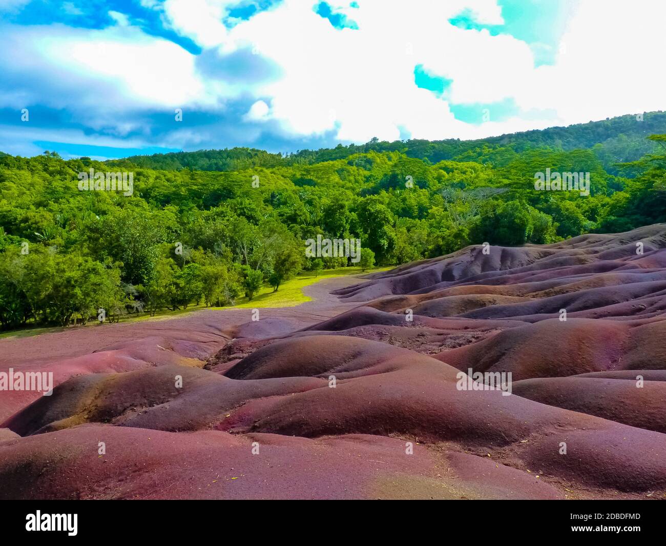 Chamarel Seven Coloured Earths, Chamarel, Mauritius Island Stock Photo ...