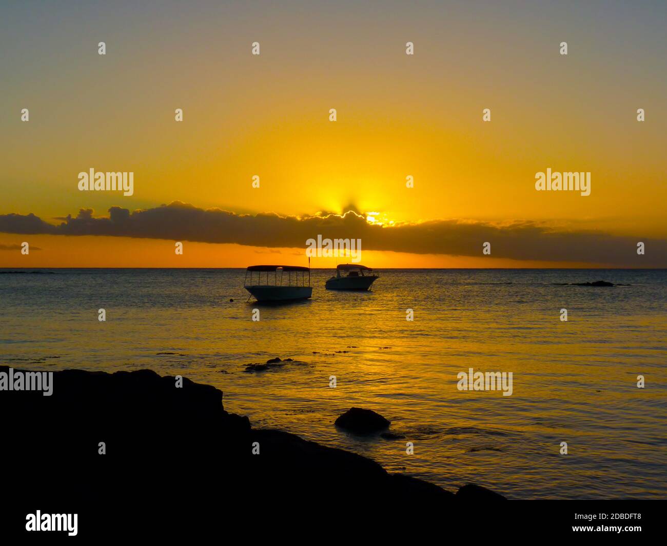 Mauritius grand baie sunset hi-res stock photography and images - Alamy