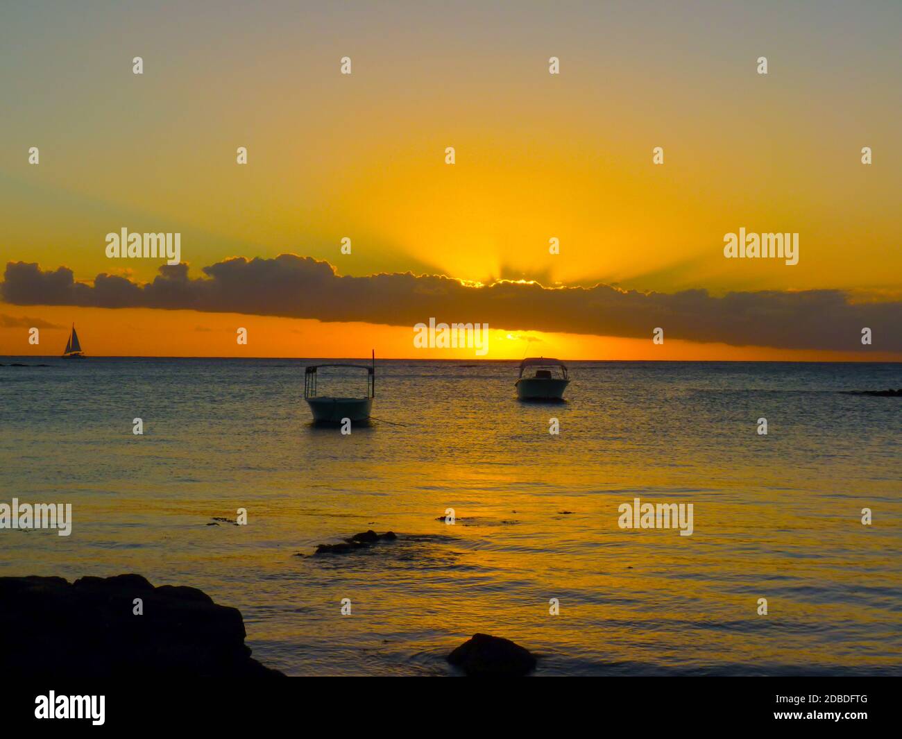 Mauritius grand baie sunset hi-res stock photography and images - Alamy