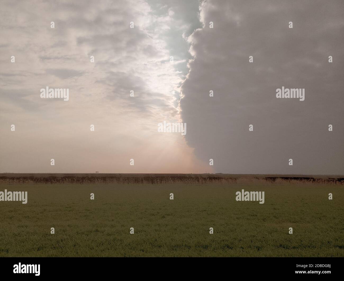 The boundary of atmospheric fronts. The sharp boundary of the clouds in ...