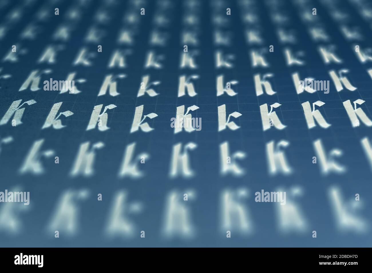 Lettering white on dark blue practice writing worksheet. Handwriting ...