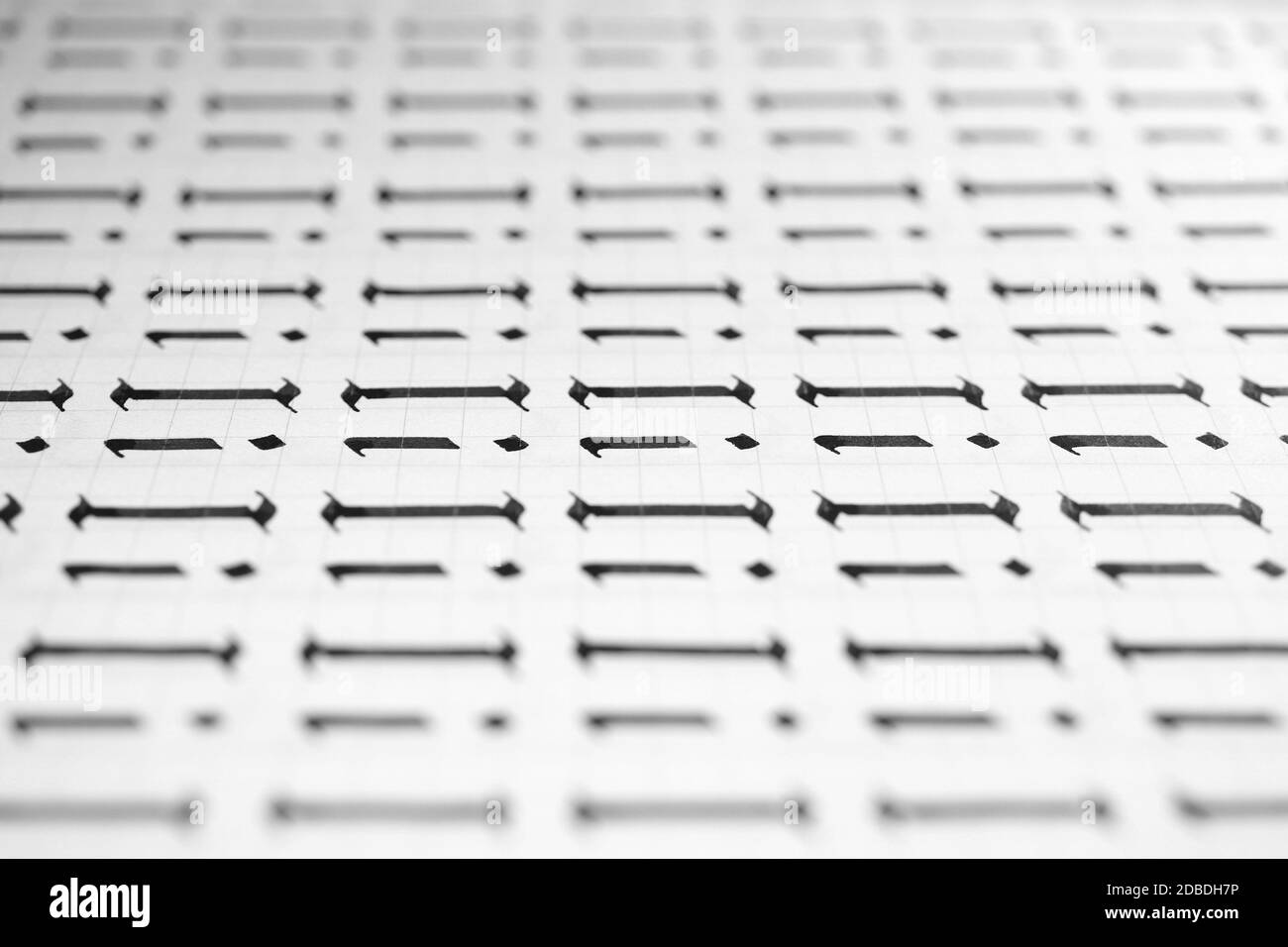 Handwriting black and white symbol filling pattern. Calligraphic letter ...