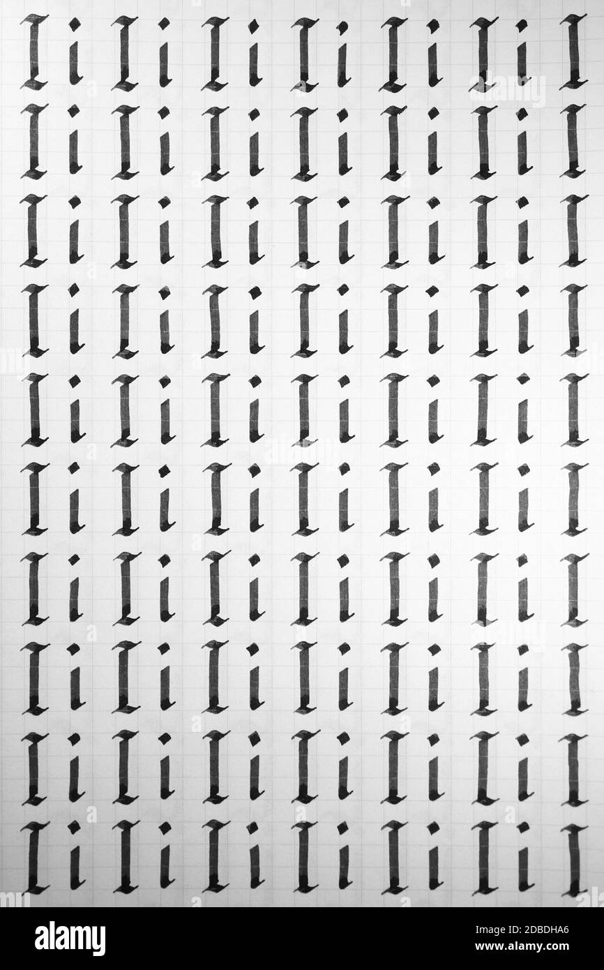 Lettering black and white practice writing worksheet. Handwriting ...