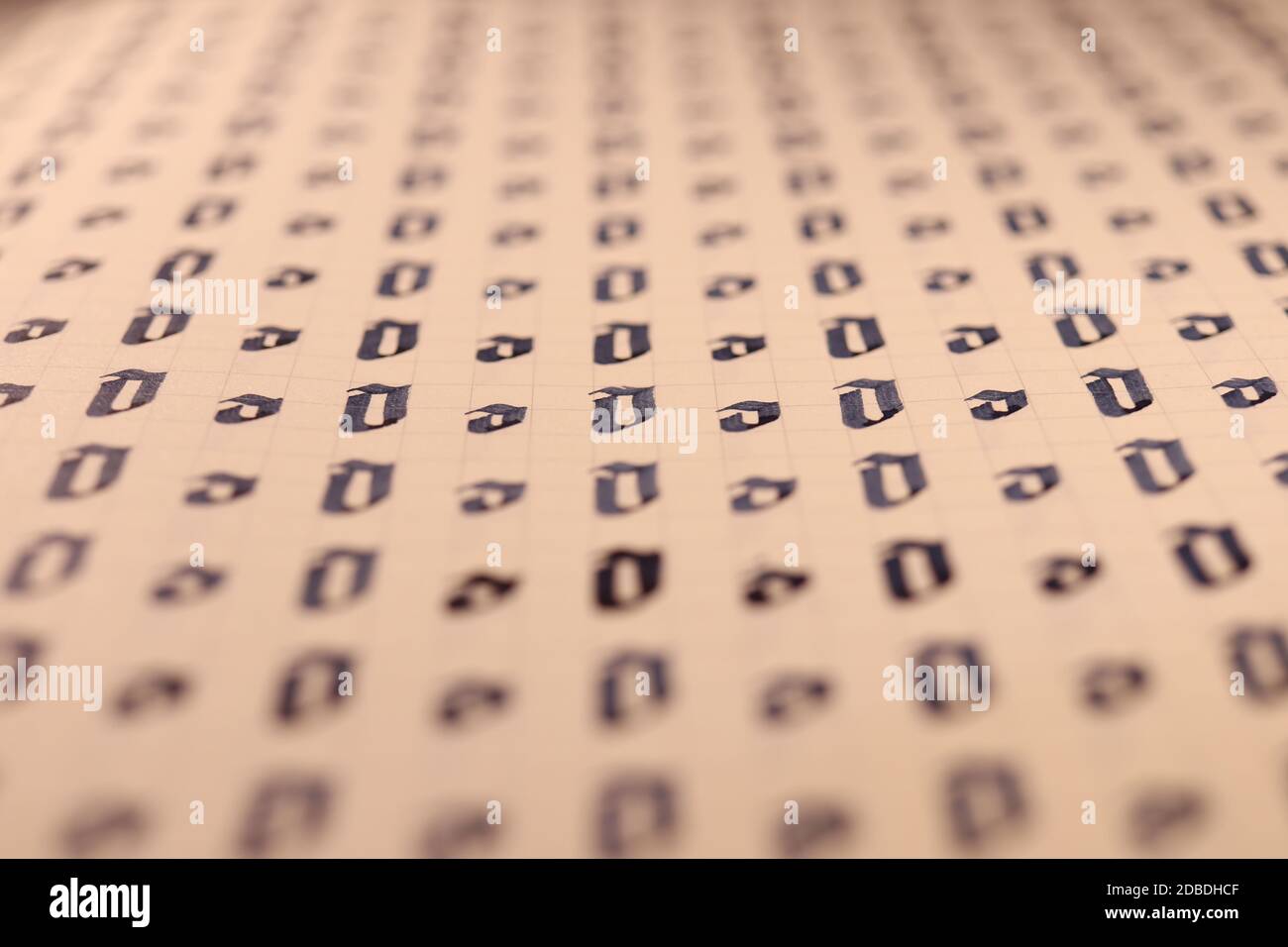 Lettering practice writing worksheet. Handwriting symbol filling ...