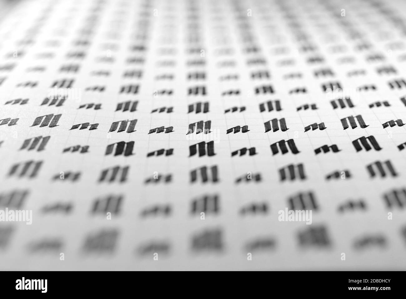 Handwriting black and white symbol filling pattern. Calligraphic letter ...