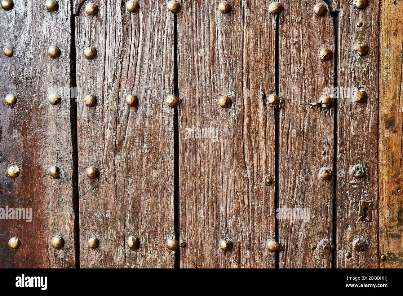 Gate of an old medieval castle, old thick wooden lumber Stock Photo - Alamy
