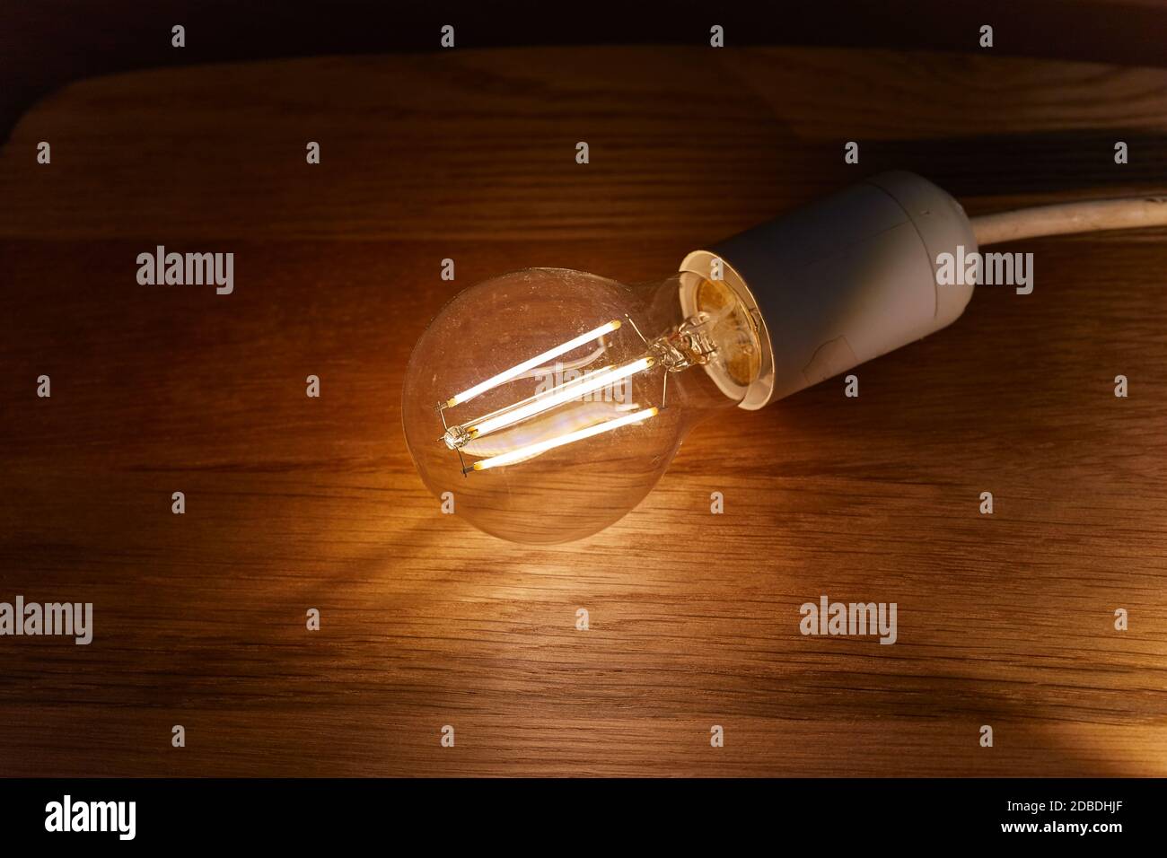 Bright lightbulb led filament type Stock Photo - Alamy