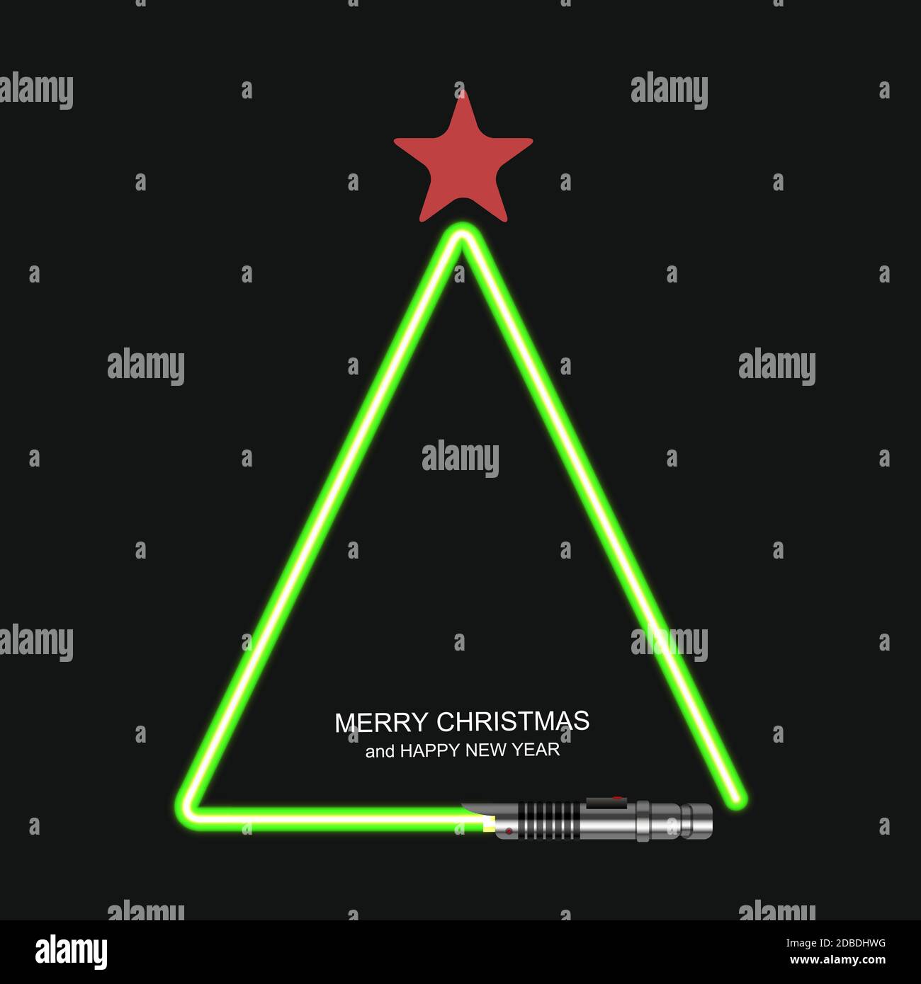 Vector modern concept Christmas tree and light swords Stock Vector ...