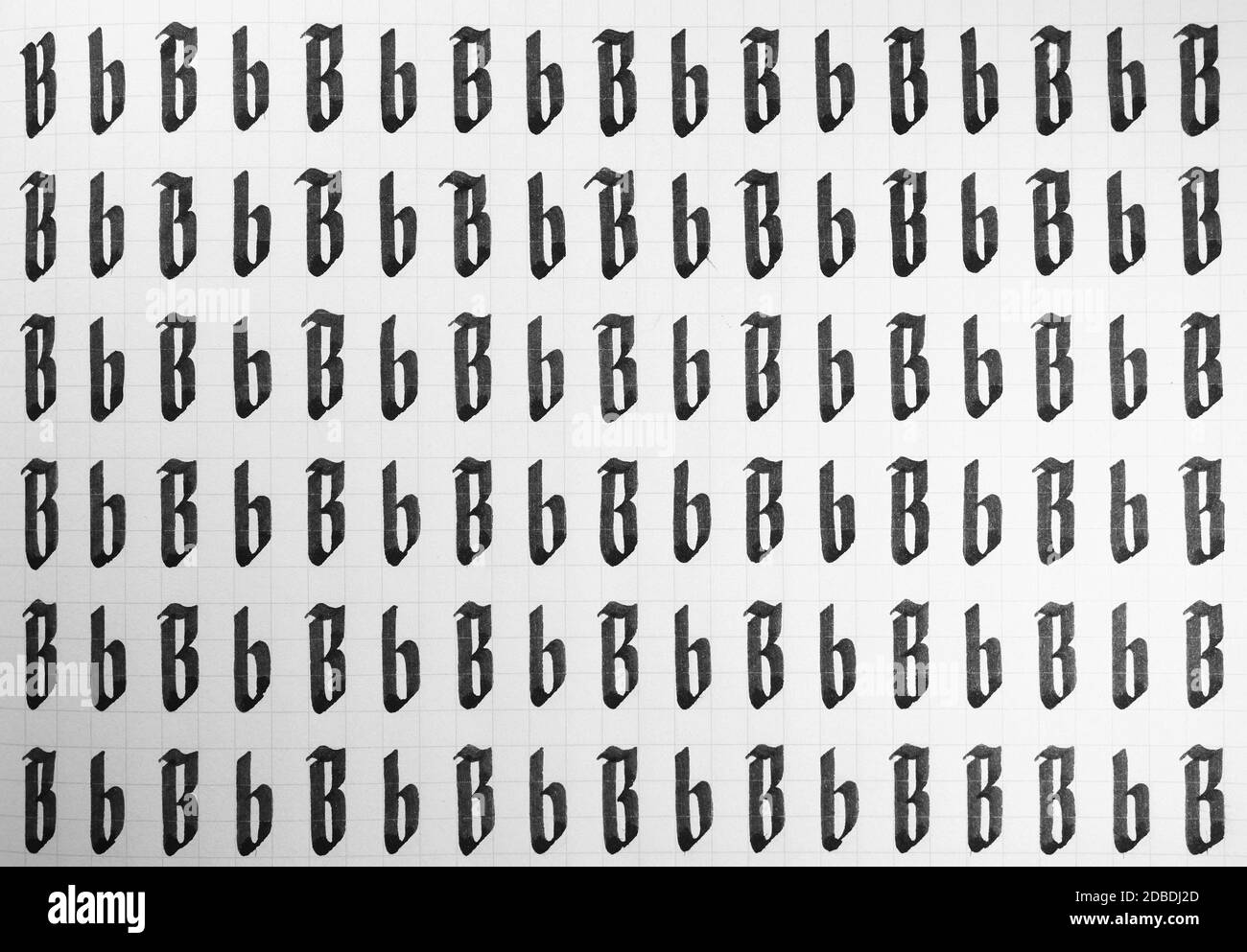 Handwriting black and white symbol filling pattern. Calligraphic letter ...