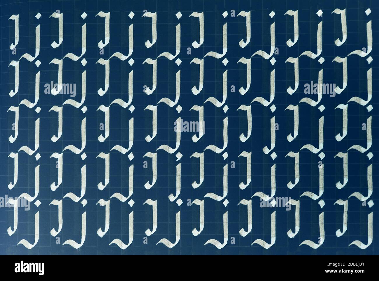 Lettering white on dark blue practice writing worksheet. Handwriting ...