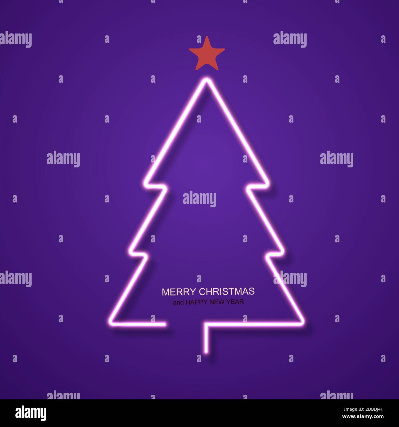 vector modern neon Christmas tree background Stock Vector Image & Art ...
