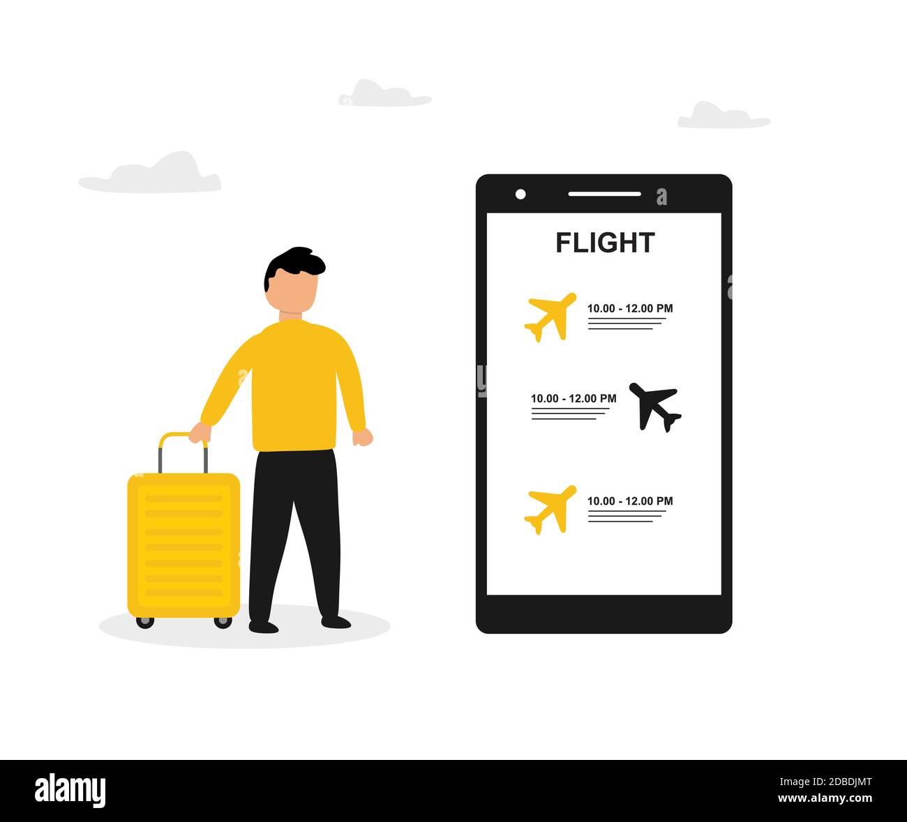 design about Flight booking concept illustration Stock Vector Image ...