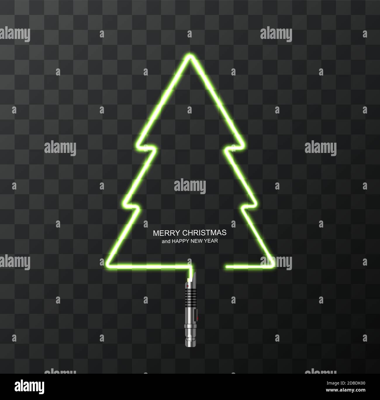 Vector modern concept Christmas tree and light swords Stock Vector ...