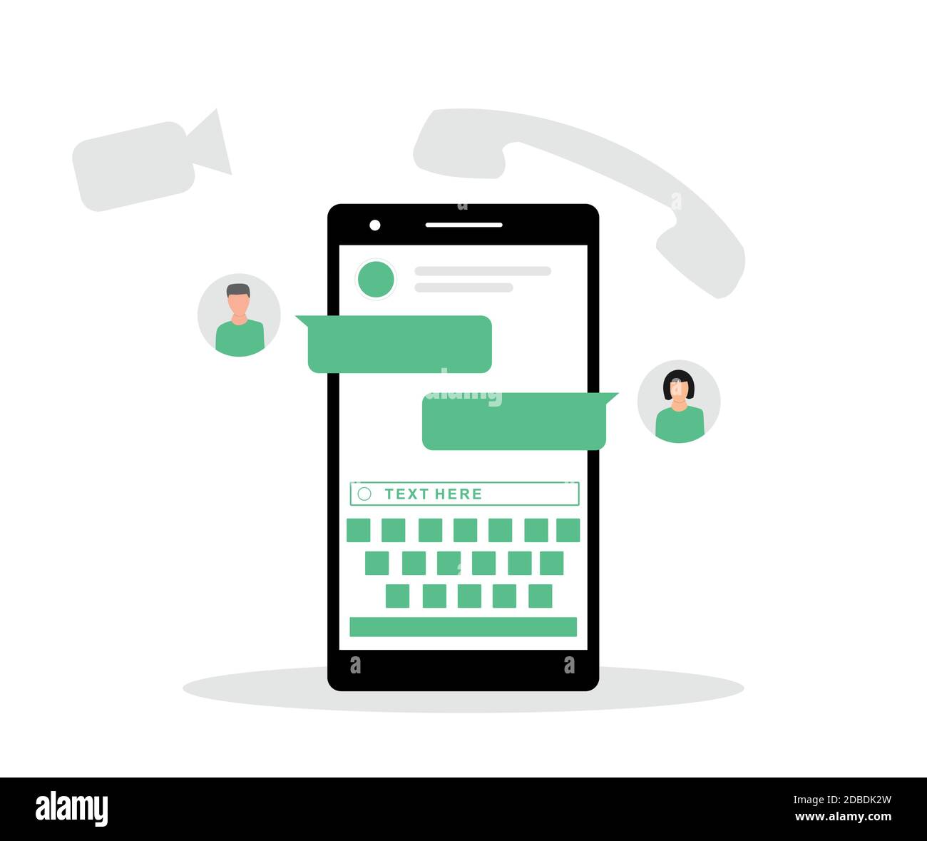 Send receive messages smartphone Stock Vector Images - Alamy