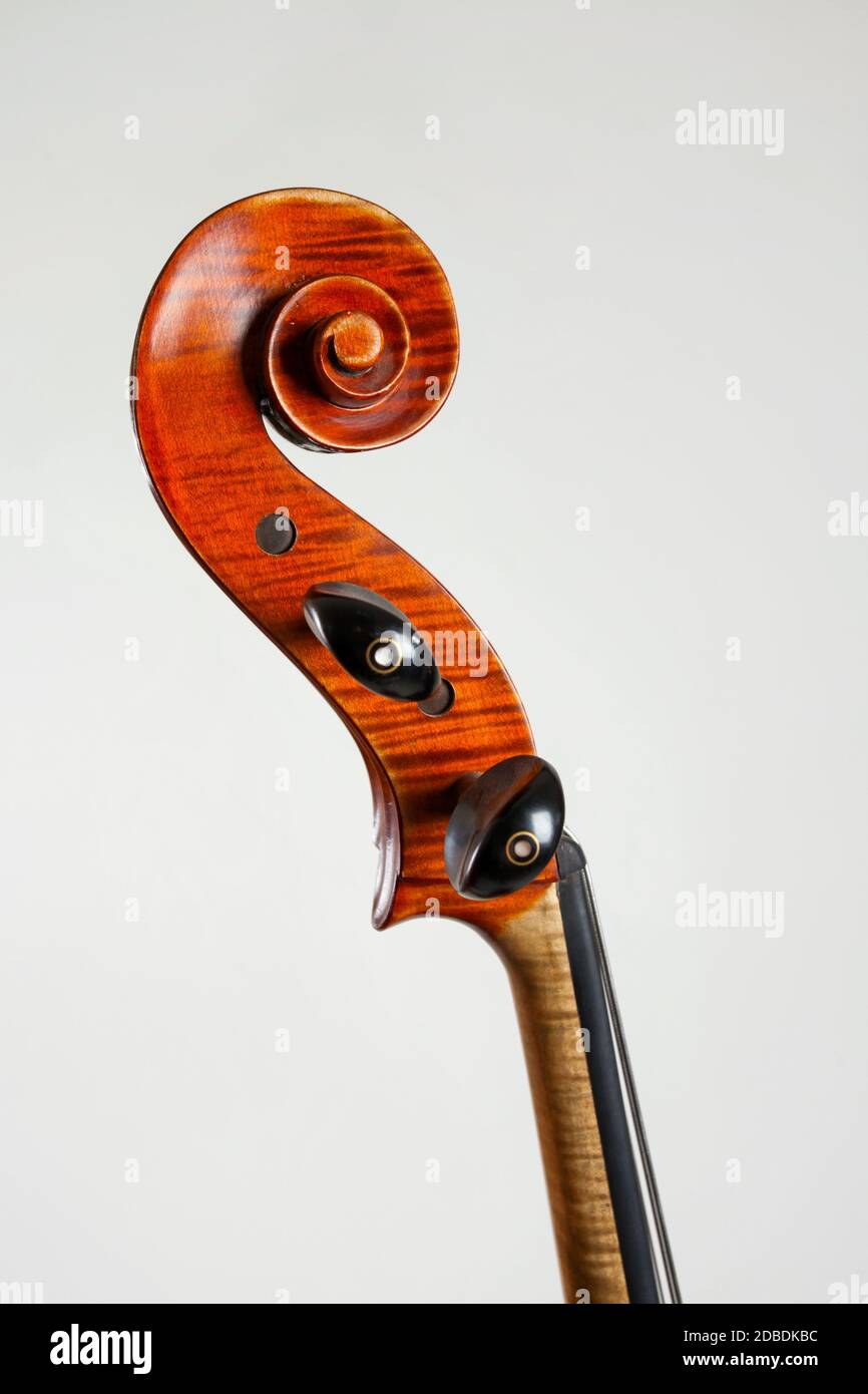 Violin head scroll hi-res stock photography and images - Alamy