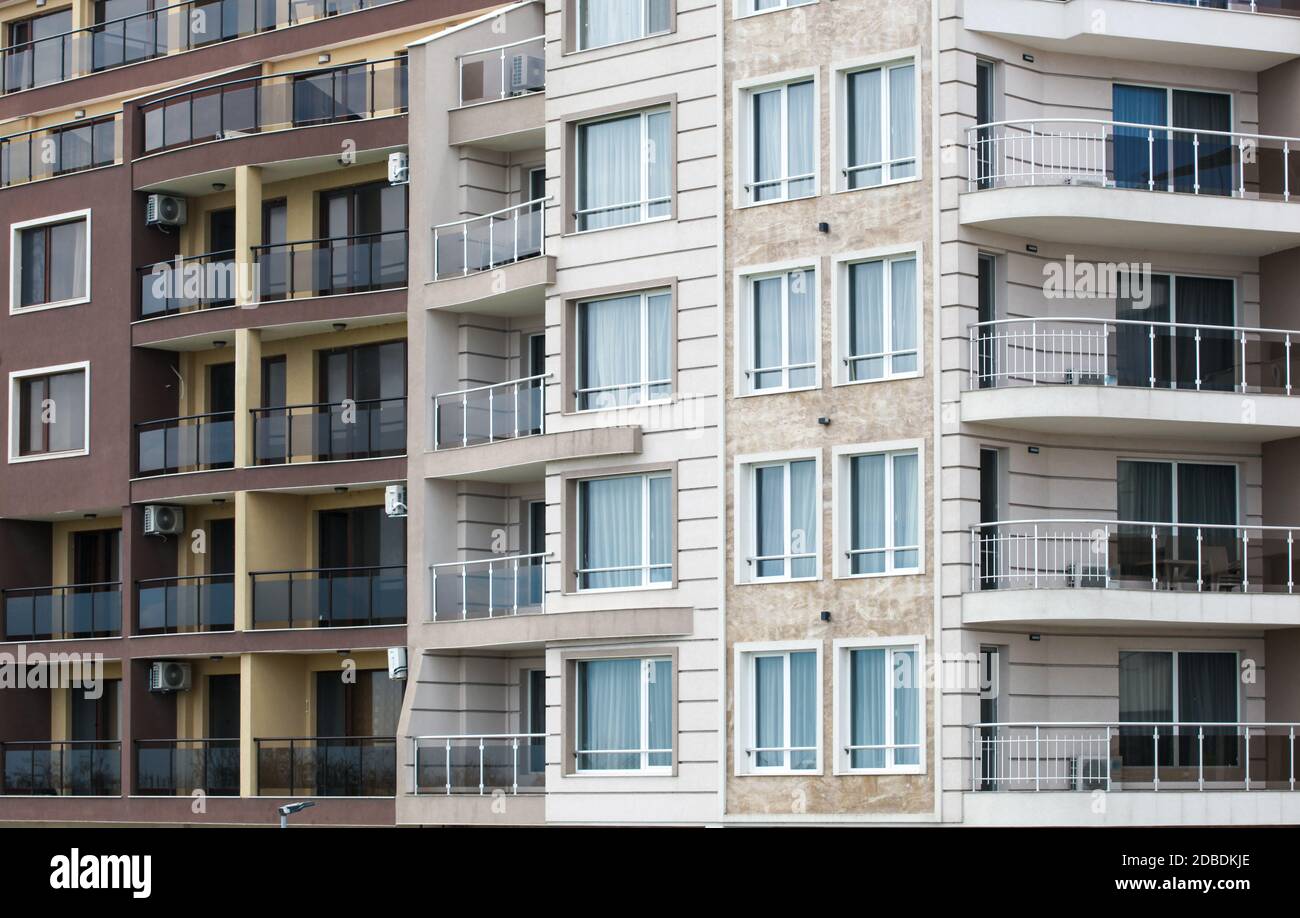 Modern new building in an urban residential complex Stock Photo - Alamy