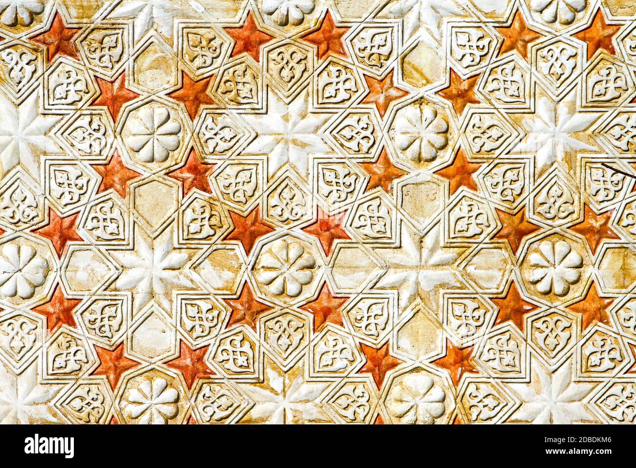 Traditional medieval Islamic pattern with decorative stars Stock Photo ...