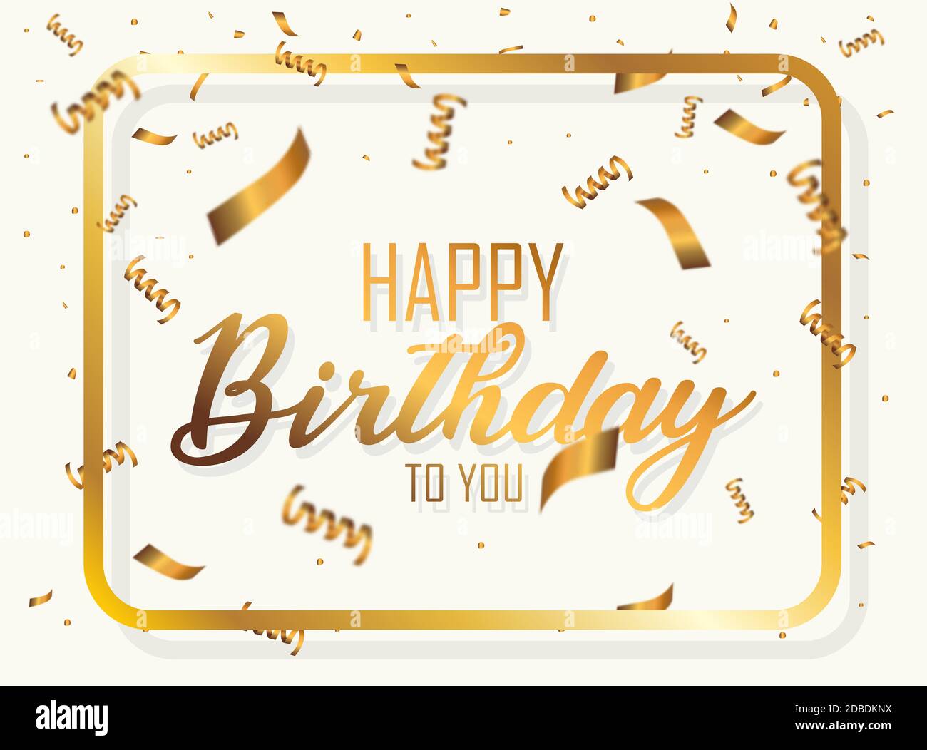 Celebration background frame template with confetti and Colorful ribbons. Vector illustration ...