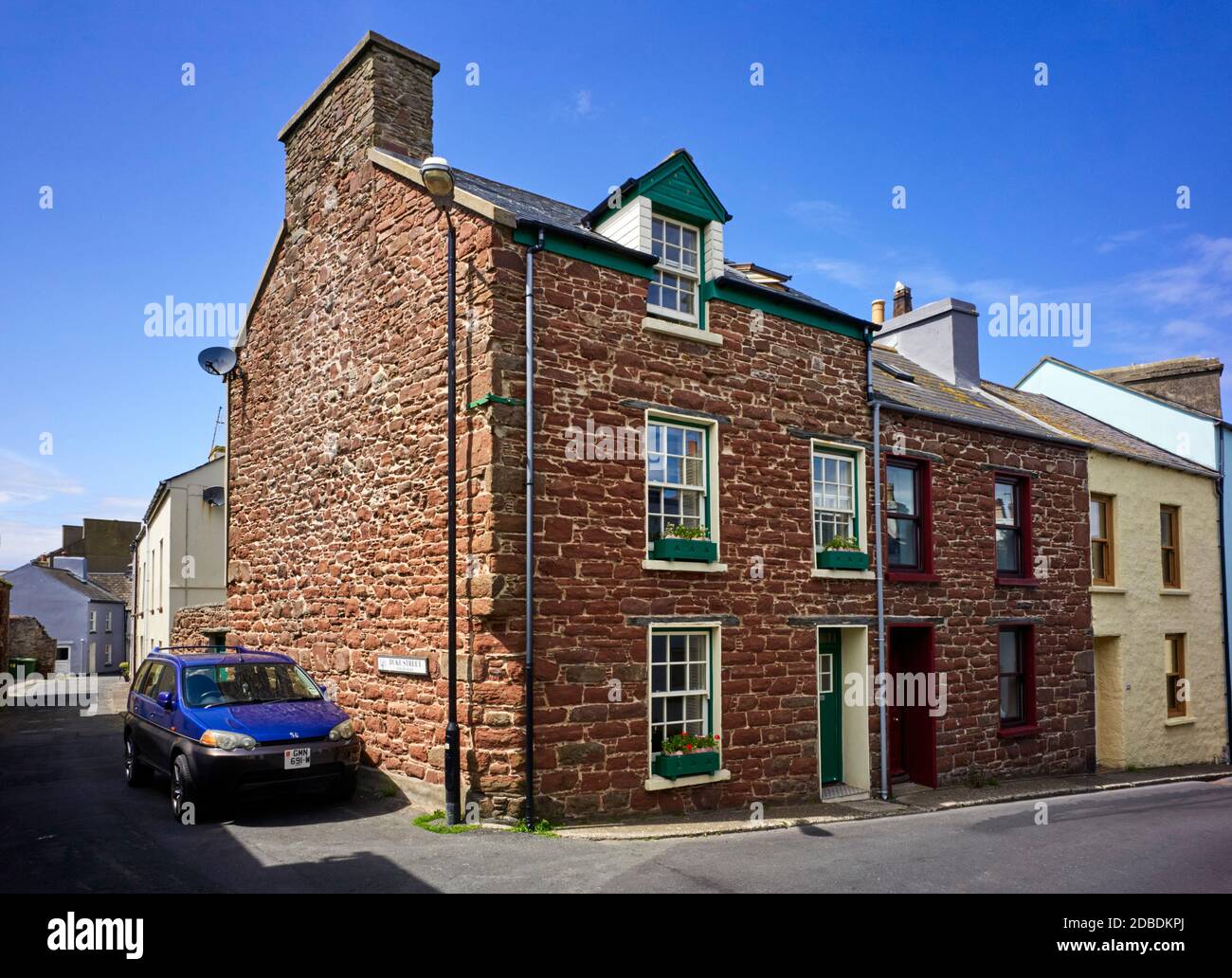 Red sandstone house at the corner of Duke and Bridge street in Peel ...