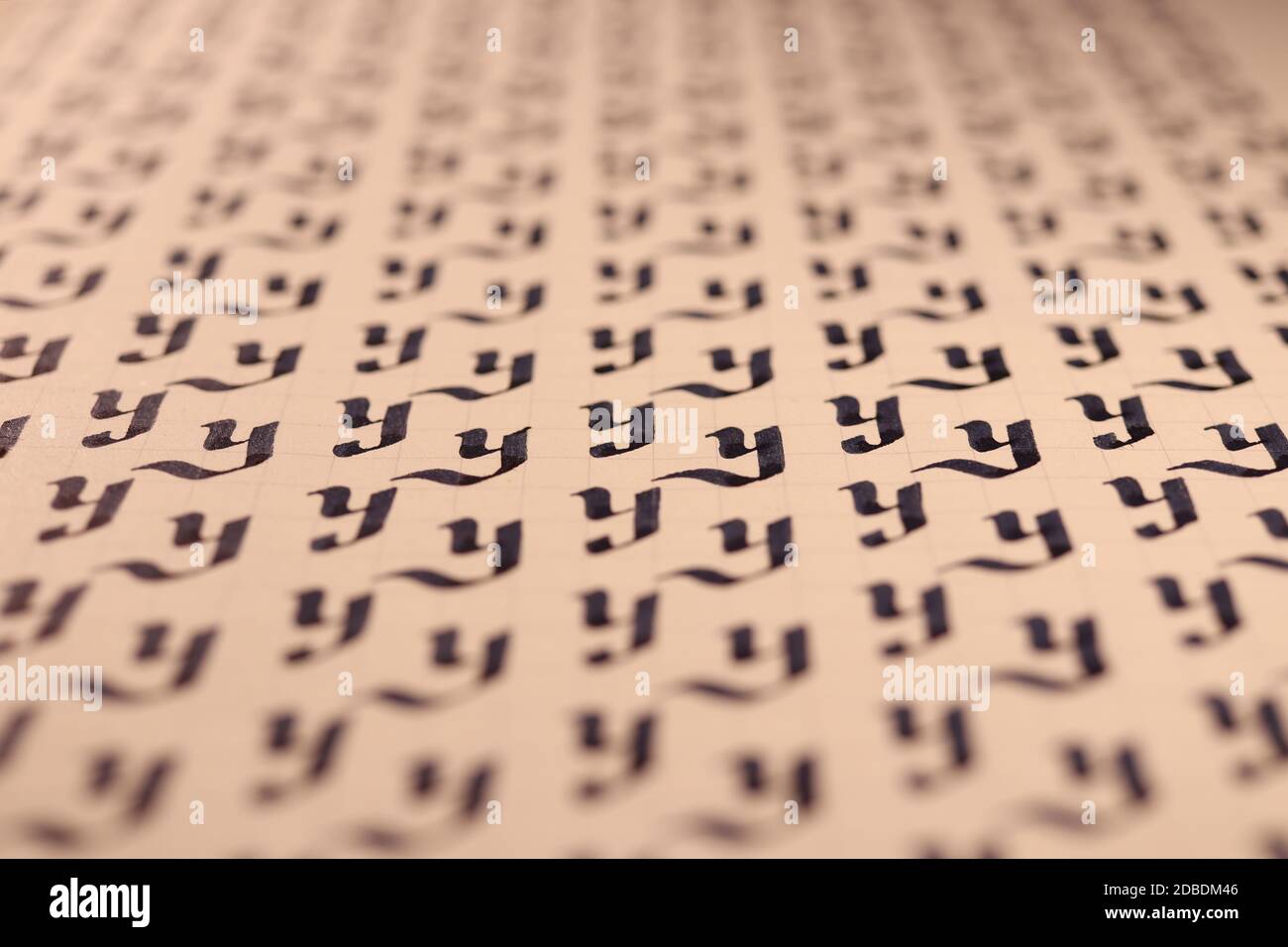 Lettering practice writing worksheet. Handwriting symbol filling ...