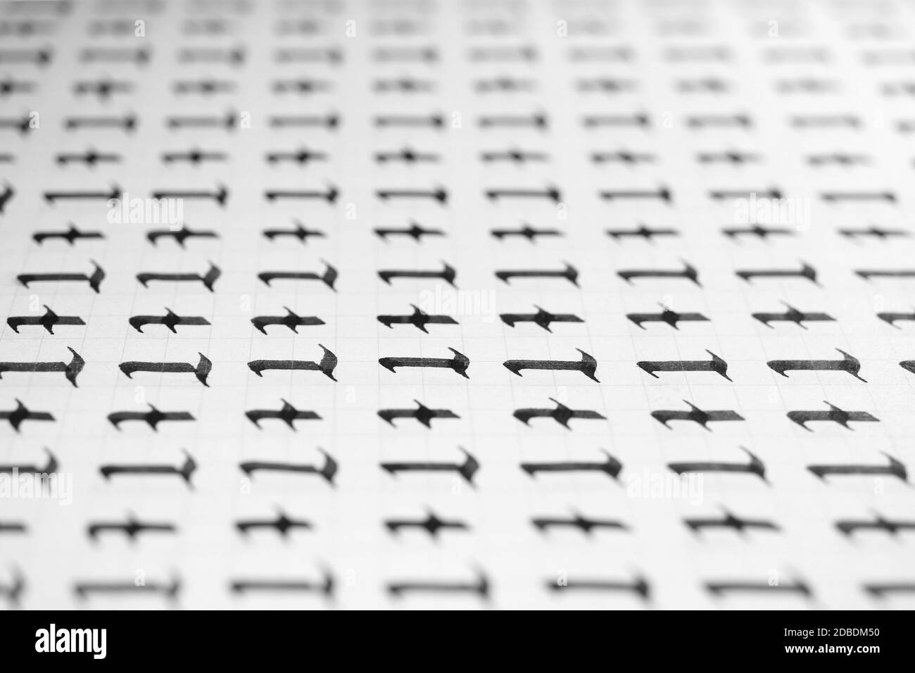 Calligraphy black and white letters T background. Lettering practice ...