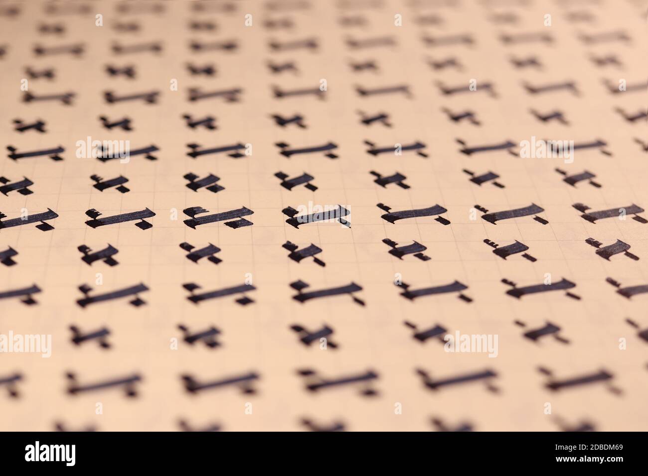 Calligraphic letter X learning skills paper page. Calligraphy letters x ...