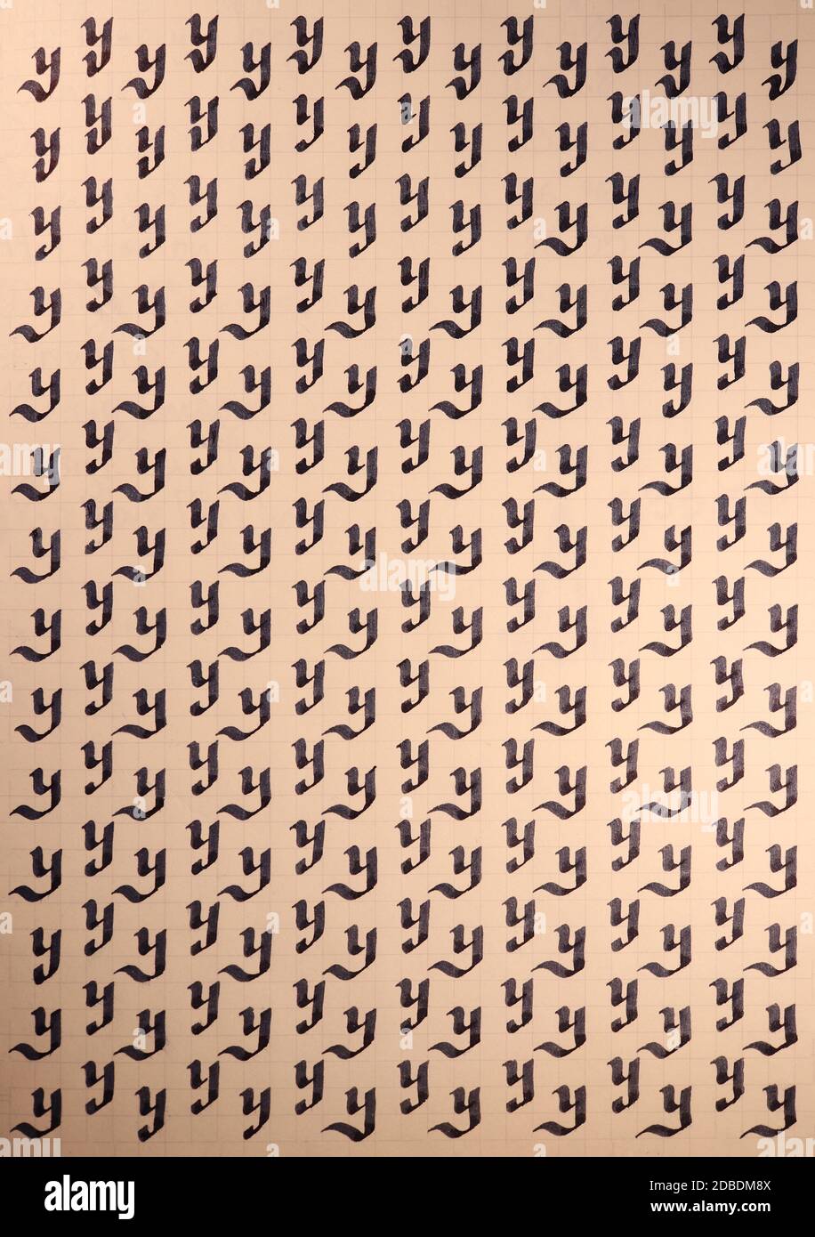 Lettering practice writing worksheet. Handwriting symbol filling ...