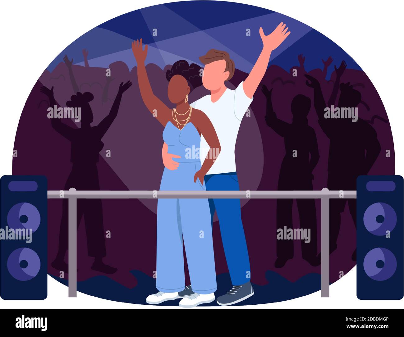Club concert 2D vector web banner, poster Stock Vector Image & Art - Alamy