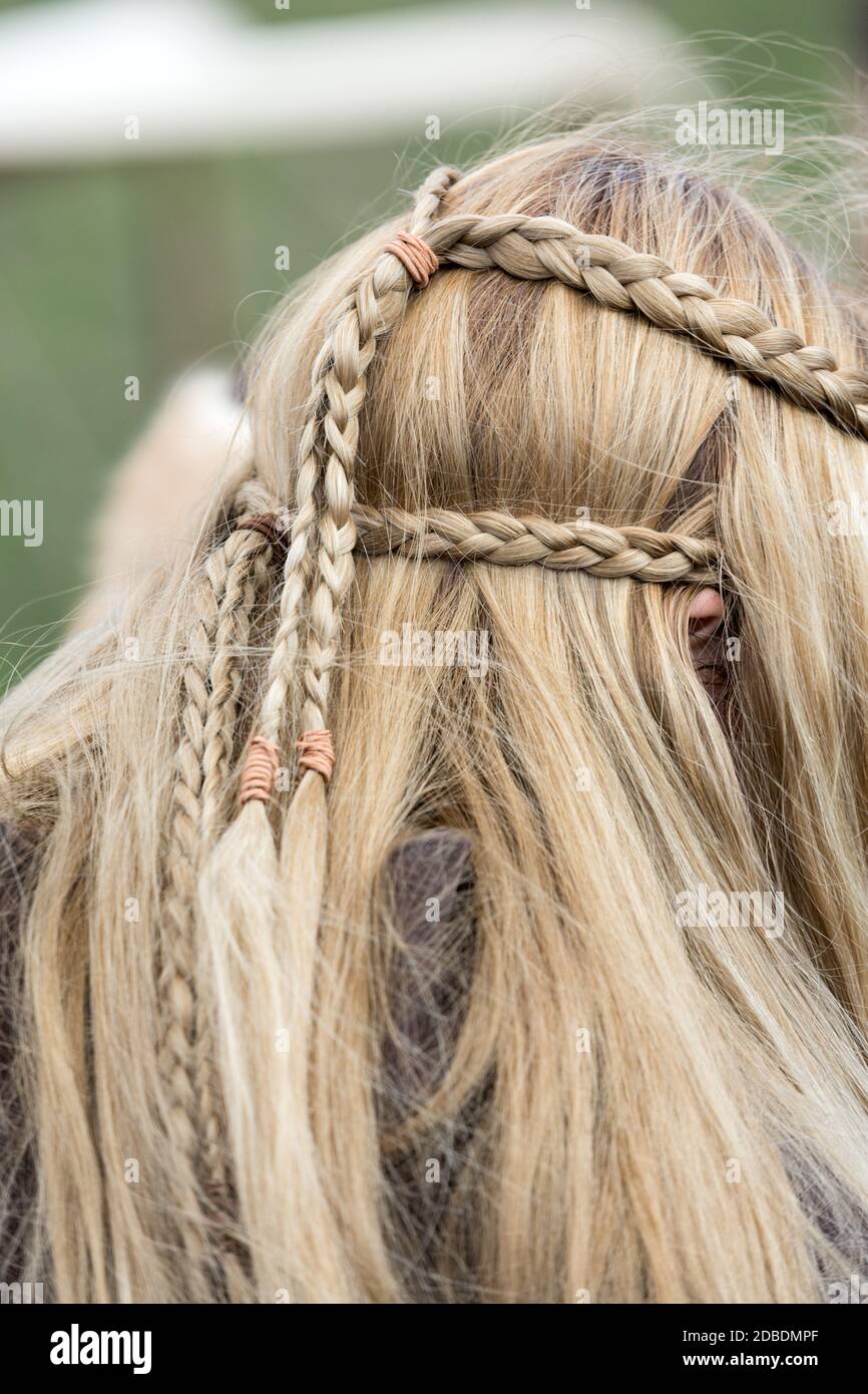 Close up of plaited hair Stock Photo - Alamy