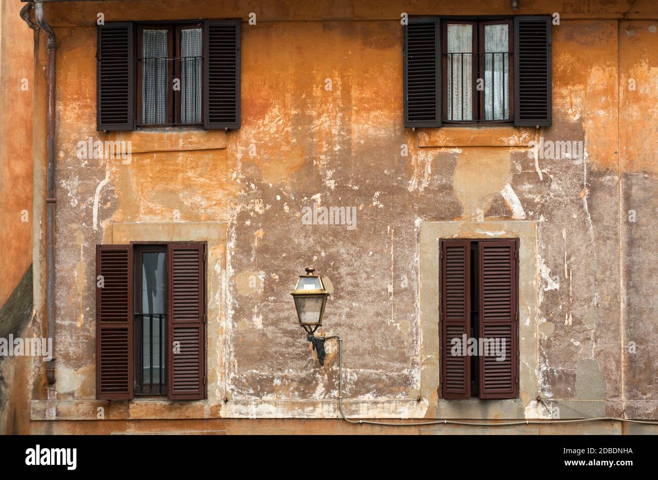 Colorful houses in Trastevere, a typical roman neighbourhood. Rome ...