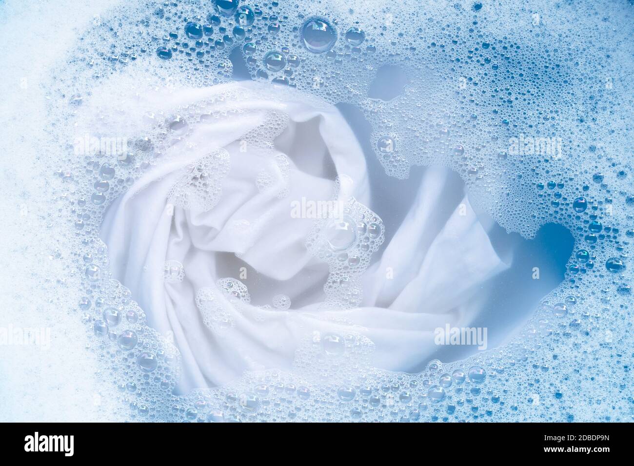 Top view of soak a cloth before washing, white cloth Stock Photo - Alamy